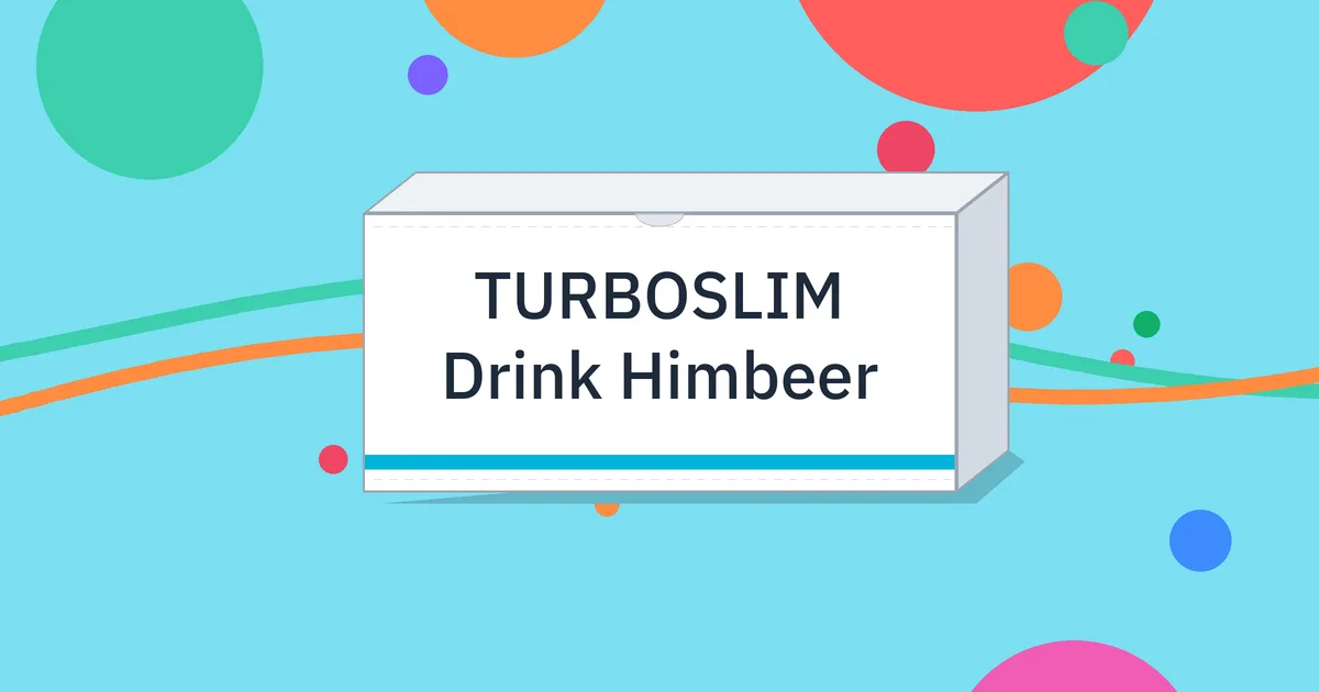 Symbolbild: Packung mit der Aufschrift TURBOSLIM Drink Himbeer (PZN 19057994) – Verfügbarkeit und Bezug in Apotheken in Frankfurt am Main