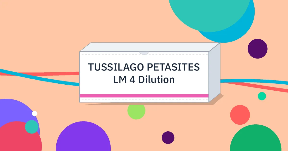 Symbolbild: Packung mit der Aufschrift TUSSILAGO PETASITES LM 4 Dilution (PZN 13254245) – Verfügbarkeit und Bezug in Apotheken in Frankfurt am Main