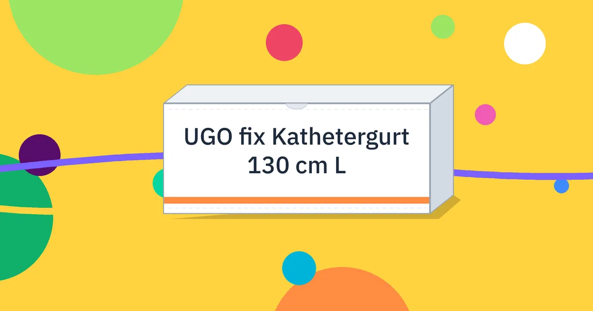 Symbolbild: Packung mit der Aufschrift UGO fix Kathetergurt 130 cm L (PZN 14257079) – Verfügbarkeit und Bezug in Apotheken in Frankfurt am Main