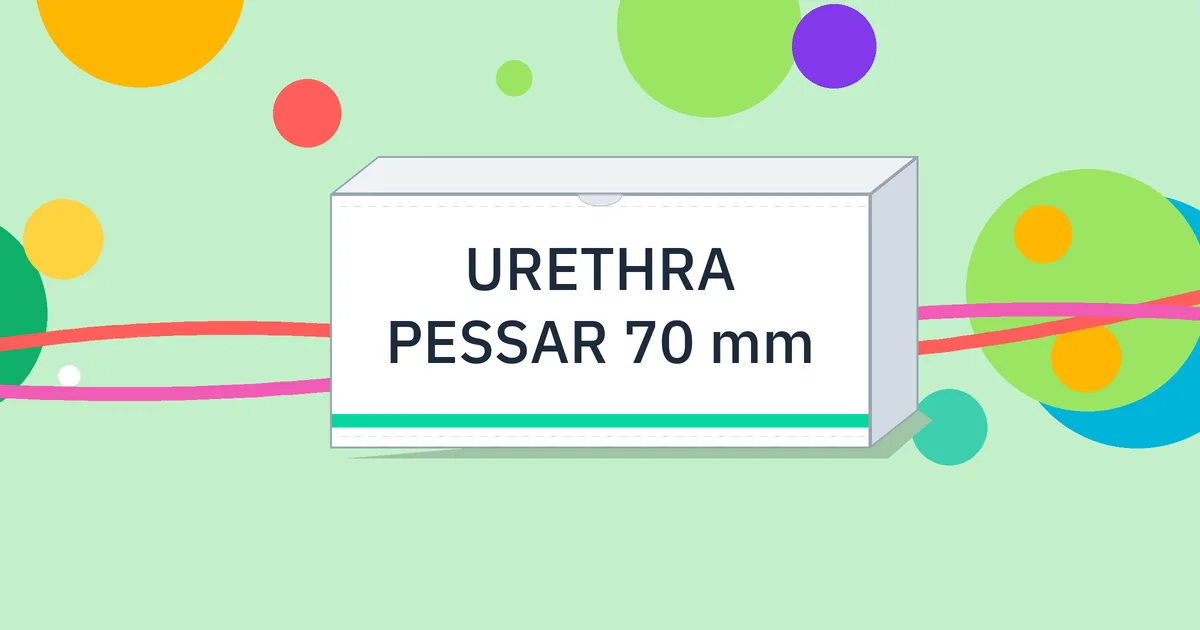 Symbolbild: Packung mit der Aufschrift URETHRA PESSAR 70 mm (PZN 07280439) – Verfügbarkeit und Bezug in Apotheken in Frankfurt am Main