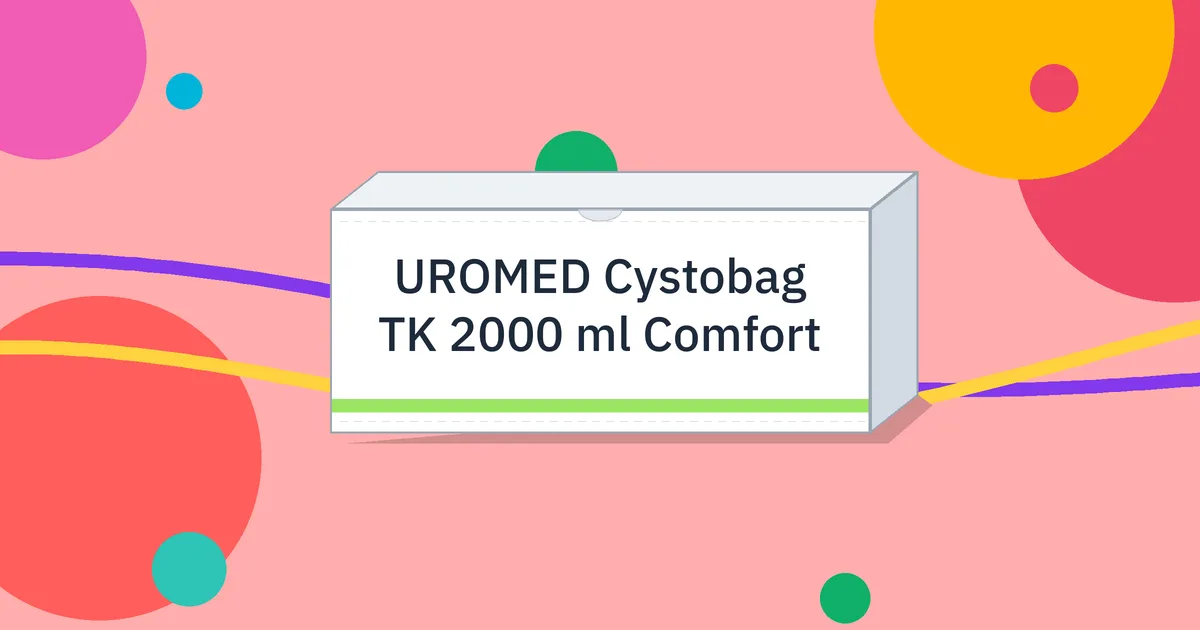 Symbolbild: Packung mit der Aufschrift UROMED Cystobag TK 2000 ml Comfort (PZN 09307898) – Verfügbarkeit und Bezug in Apotheken in Frankfurt am Main