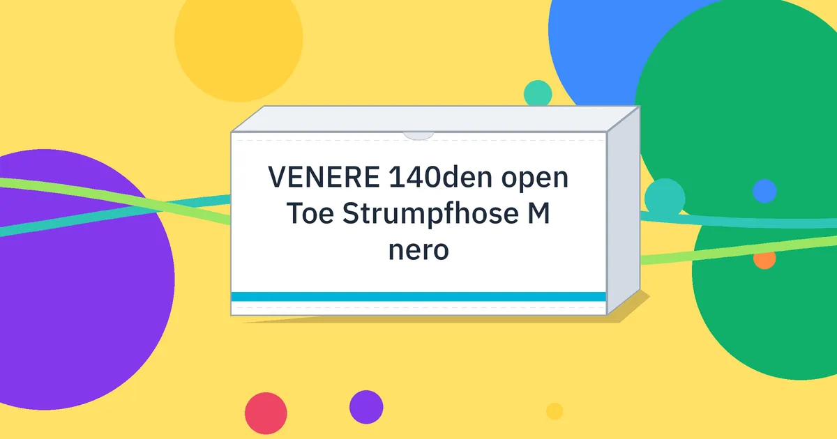 Symbolbild: Packung mit der Aufschrift VENERE 140den open Toe Strumpfhose M nero (PZN 16173955) – Verfügbarkeit und Bezug in Apotheken in Frankfurt am Main