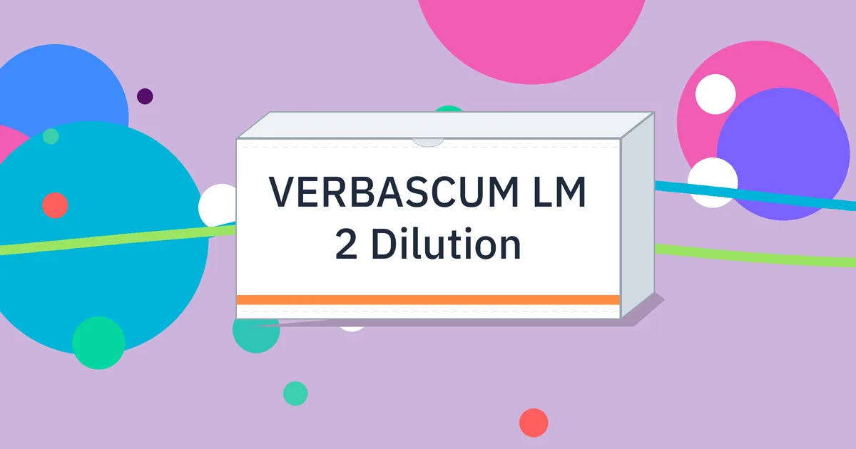 Symbolbild: Packung mit der Aufschrift VERBASCUM LM 2 Dilution (PZN 13265906) – Verfügbarkeit und Bezug in Apotheken in Frankfurt am Main