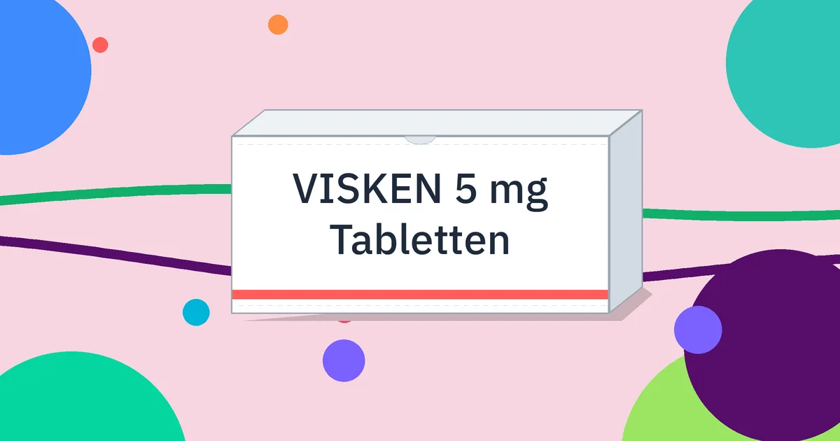 Symbolbild: Packung mit der Aufschrift VISKEN 5 mg Tabletten (PZN 03968067) – Verfügbarkeit und Bezug in Apotheken in Frankfurt am Main