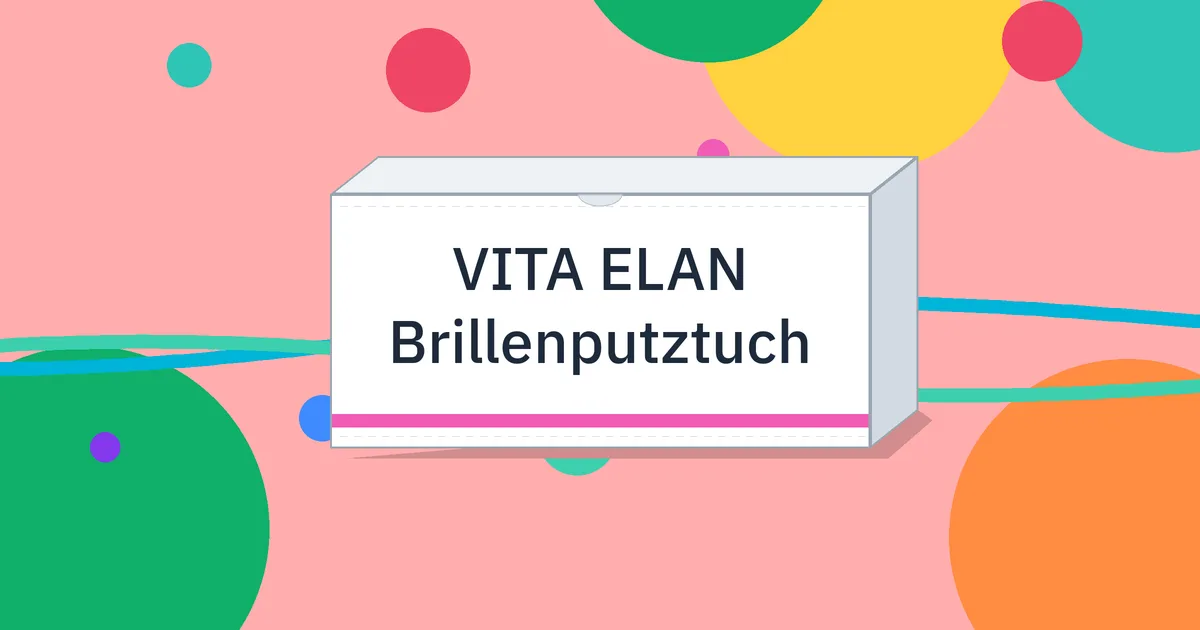 Symbolbild: Packung mit der Aufschrift VITA ELAN Brillenputztuch (PZN 08449509) – Verfügbarkeit und Bezug in Apotheken in Frankfurt am Main