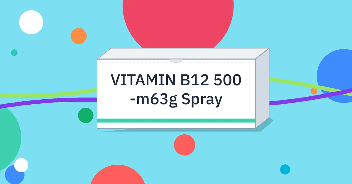 Symbolbild: Packung mit der Aufschrift VITAMIN B12 500 -m63g Spray (PZN 20646566) – Verfügbarkeit und Bezug in Apotheken in Frankfurt am Main