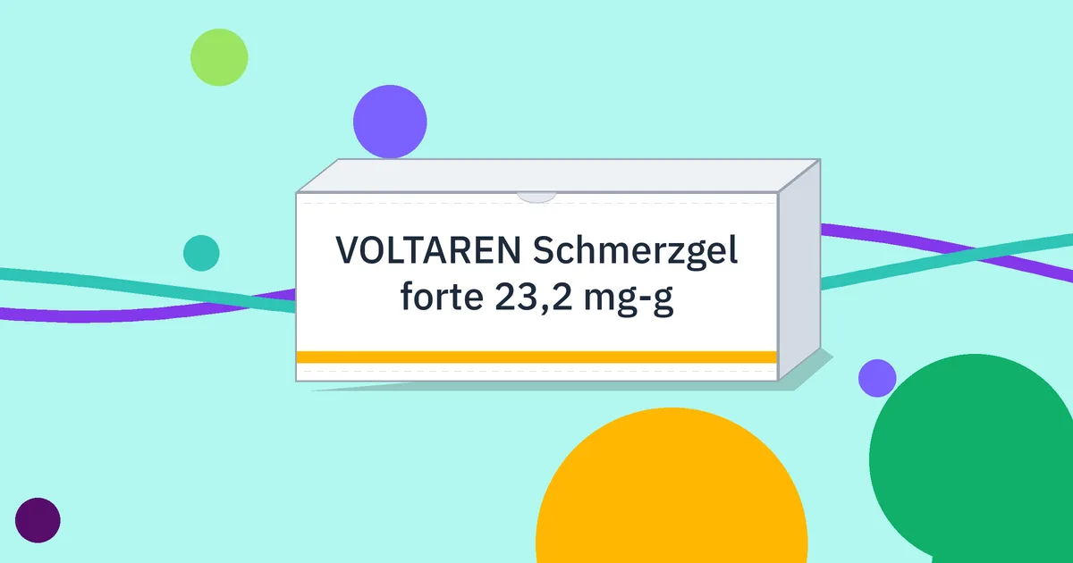 Symbolbild: Packung mit der Aufschrift VOLTAREN Schmerzgel forte 23,2 mg-g (PZN 19791429) – Verfügbarkeit und Bezug in Apotheken in Frankfurt am Main
