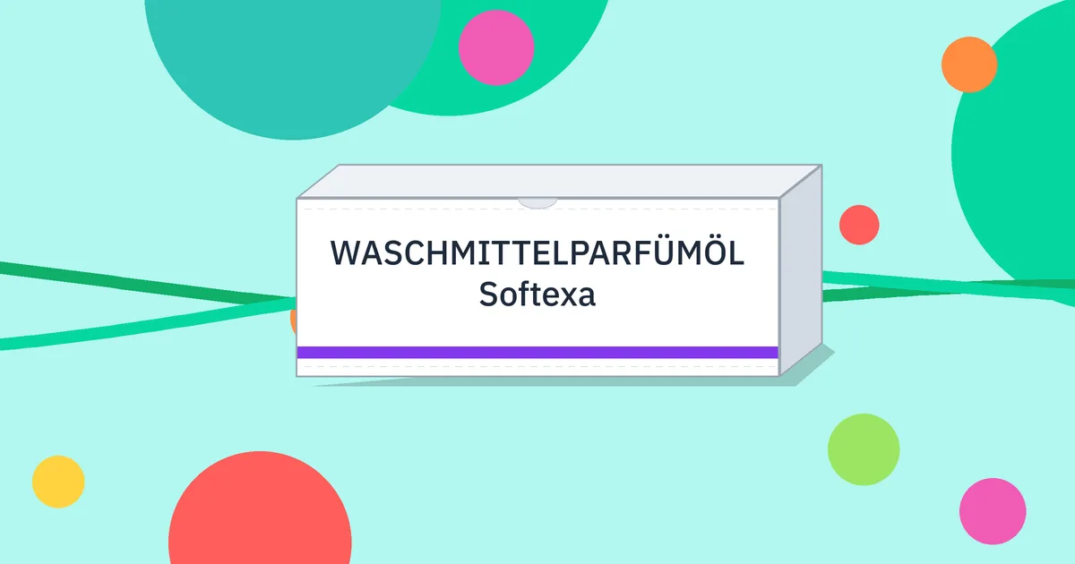 Symbolbild: Packung mit der Aufschrift WASCHMITTELPARFÜMÖL Softexa (PZN 06579774) – Verfügbarkeit und Bezug in Apotheken in Frankfurt am Main