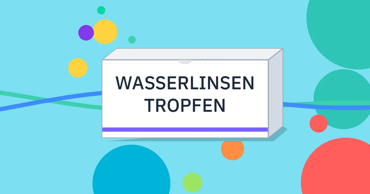 Symbolbild: Packung mit der Aufschrift WASSERLINSEN TROPFEN (PZN 15229056) – Verfügbarkeit und Bezug in Apotheken in Frankfurt am Main