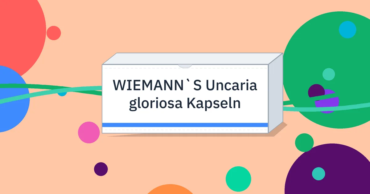 Symbolbild: Packung mit der Aufschrift WIEMANN`S Uncaria gloriosa Kapseln (PZN 07625393) – Verfügbarkeit und Bezug in Apotheken in Frankfurt am Main