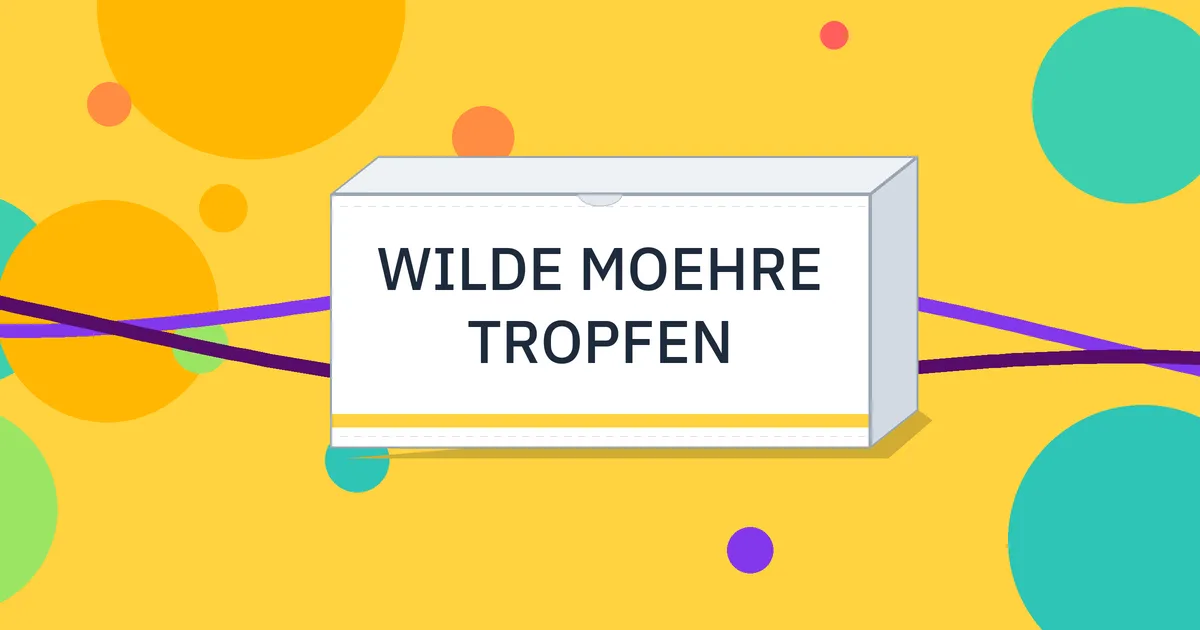 Symbolbild: Packung mit der Aufschrift WILDE MOEHRE TROPFEN (PZN 14128695) – Verfügbarkeit und Bezug in Apotheken in Frankfurt am Main