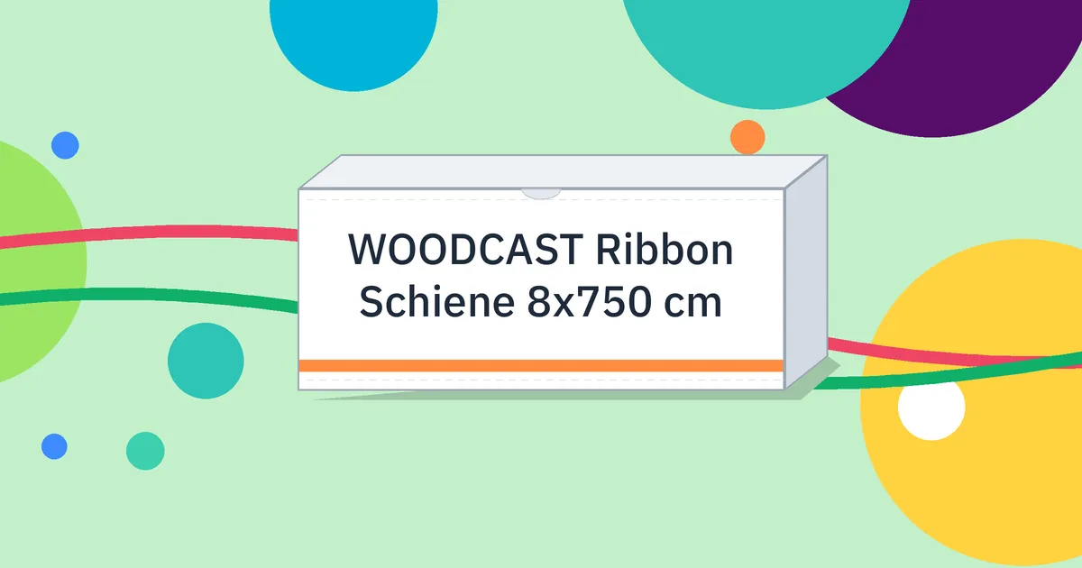 Symbolbild: Packung mit der Aufschrift WOODCAST Ribbon Schiene 8x750 cm (PZN 03639300) – Verfügbarkeit und Bezug in Apotheken in Frankfurt am Main