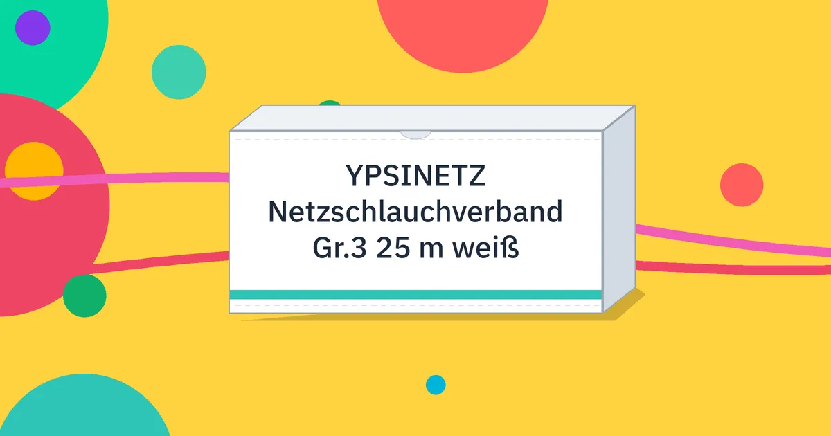 Symbolbild: Packung mit der Aufschrift YPSINETZ Netzschlauchverband Gr.3 25 m weiß (PZN 20364537) – Verfügbarkeit und Bezug in Apotheken in Frankfurt am Main