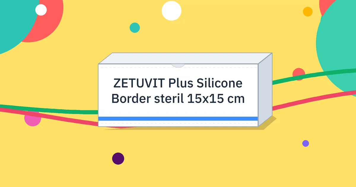 Symbolbild: Packung mit der Aufschrift ZETUVIT Plus Silicone Border steril 15x15 cm (PZN 20124833) – Verfügbarkeit und Bezug in Apotheken in Frankfurt am Main