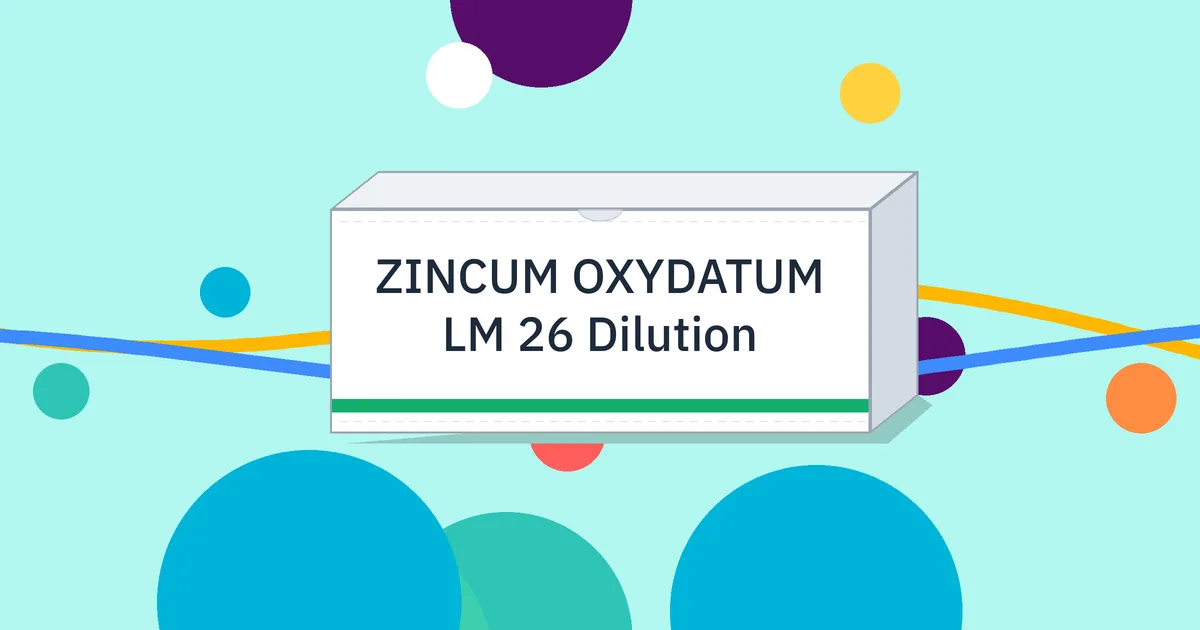 Symbolbild: Packung mit der Aufschrift ZINCUM OXYDATUM LM 26 Dilution (PZN 13296887) – Verfügbarkeit und Bezug in Apotheken in Frankfurt am Main