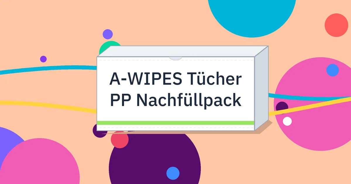 Symbolbild: Packung mit der Aufschrift A-WIPES Tücher PP Nachfüllpack (PZN 11368482) – Verfügbarkeit und Bezug in Apotheken in Frankfurt am Main