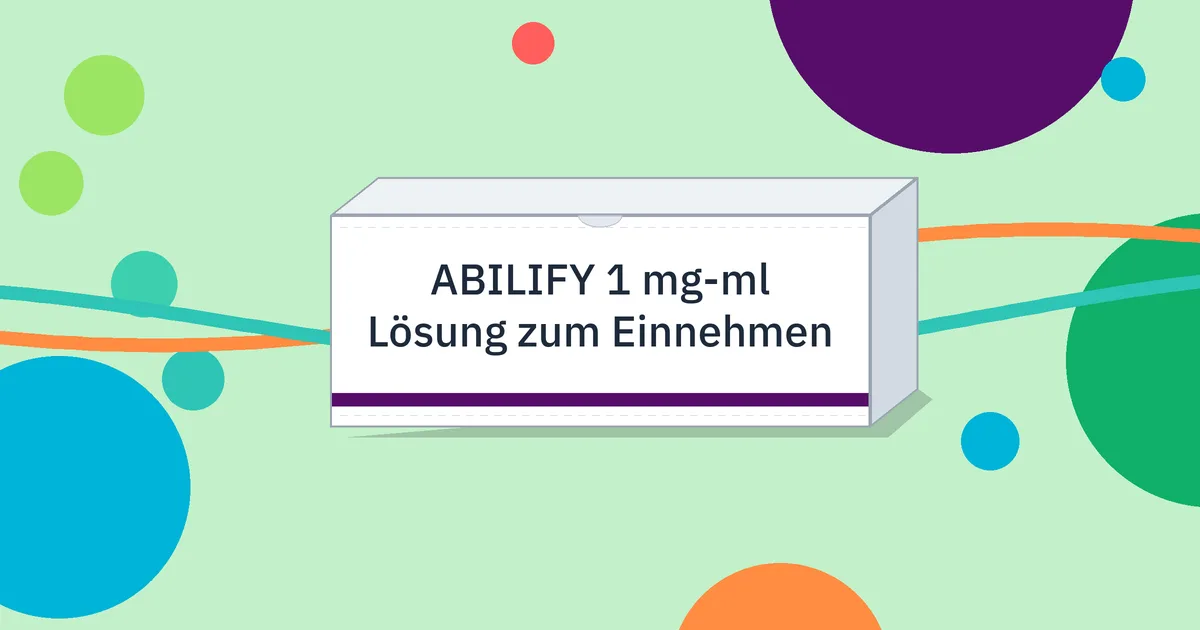 Symbolbild: Packung mit der Aufschrift ABILIFY 1 mg-ml Lösung zum Einnehmen (PZN 18664864) – Verfügbarkeit und Bezug in Apotheken in Frankfurt am Main