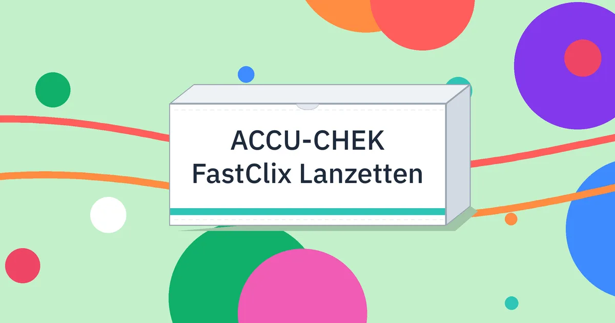 Symbolbild: Packung mit der Aufschrift ACCU-CHEK FastClix Lanzetten (PZN 12897076) – Verfügbarkeit und Bezug in Apotheken in Frankfurt am Main