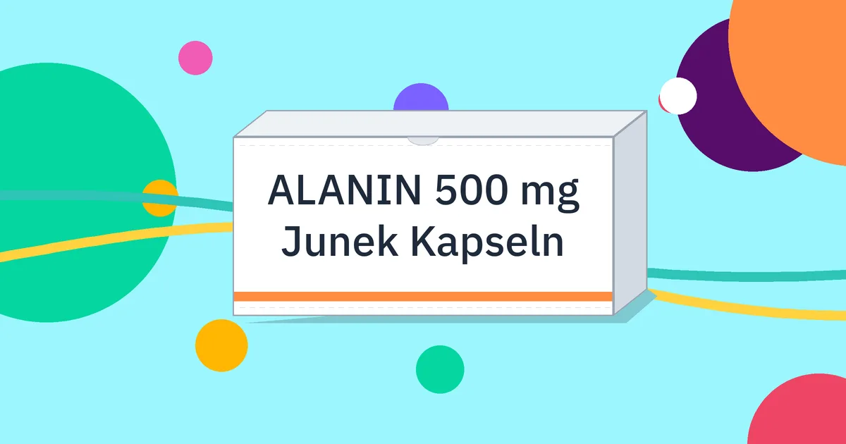 Symbolbild: Packung mit der Aufschrift ALANIN 500 mg Junek Kapseln (PZN 00132003) – Verfügbarkeit und Bezug in Apotheken in Frankfurt am Main