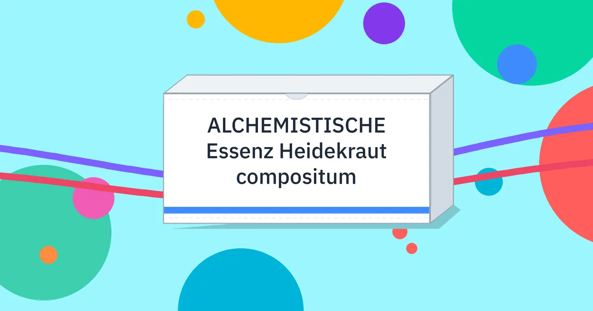 Symbolbild: Packung mit der Aufschrift ALCHEMISTISCHE Essenz Heidekraut compositum (PZN 10042554) – Verfügbarkeit und Bezug in Apotheken in Frankfurt am Main