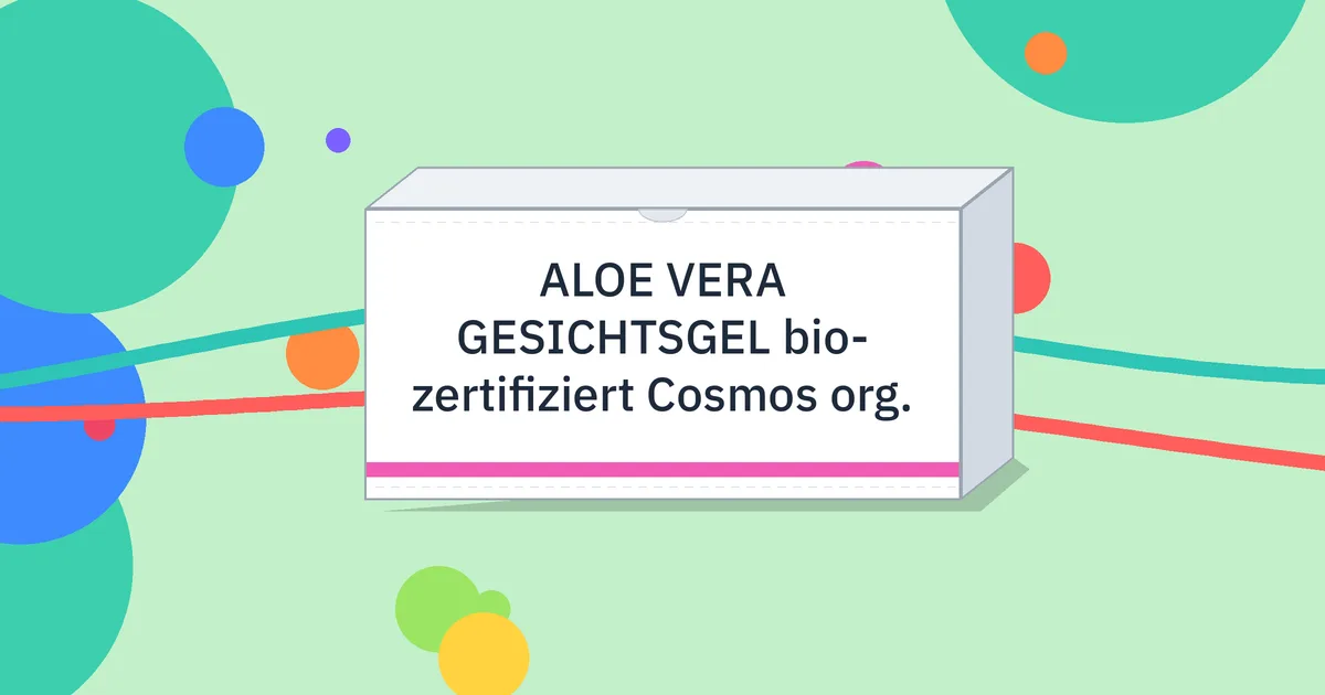 Symbolbild: Packung mit der Aufschrift ALOE VERA GESICHTSGEL bio-zertifiziert Cosmos org. (PZN 17292372) – Verfügbarkeit und Bezug in Apotheken in Frankfurt am Main