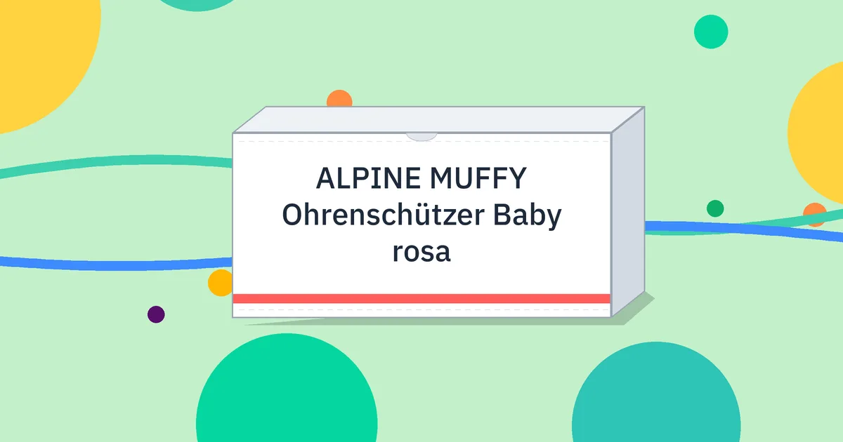 Symbolbild: Packung mit der Aufschrift ALPINE MUFFY Ohrenschützer Baby rosa (PZN 13925656) – Verfügbarkeit und Bezug in Apotheken in Frankfurt am Main