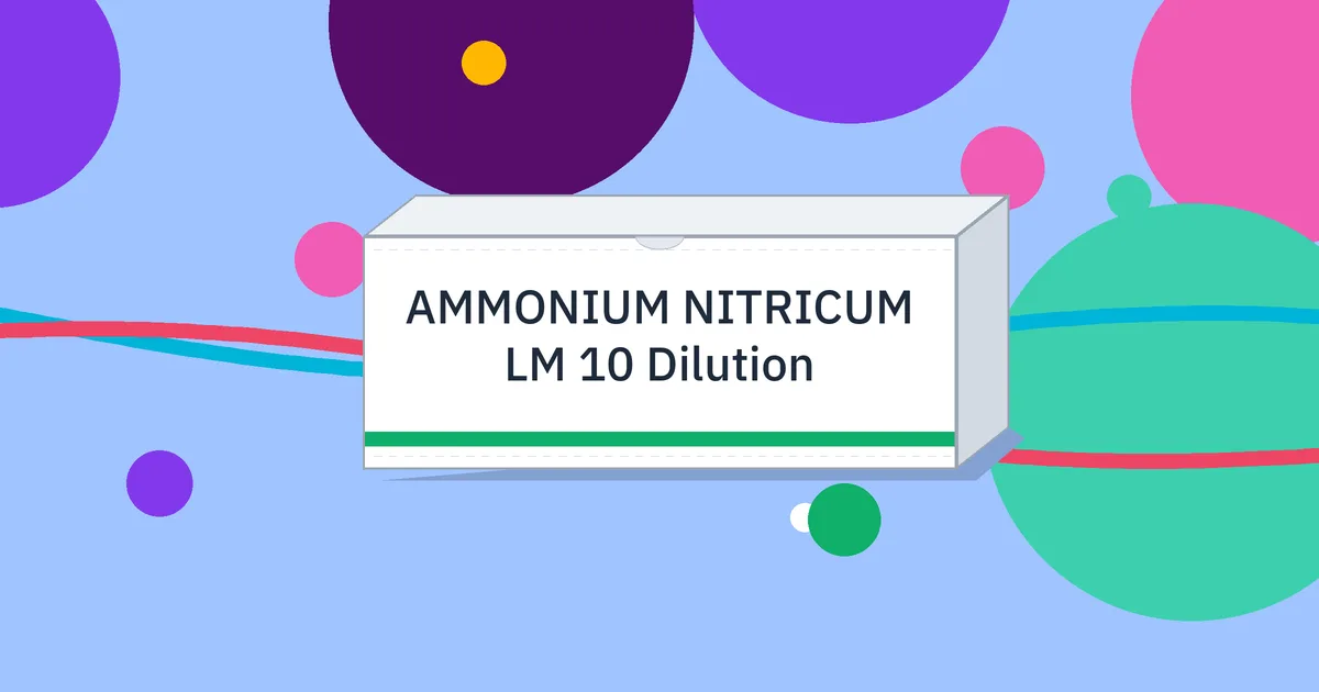 Symbolbild: Packung mit der Aufschrift AMMONIUM NITRICUM LM 10 Dilution (PZN 13321786) – Verfügbarkeit und Bezug in Apotheken in Frankfurt am Main