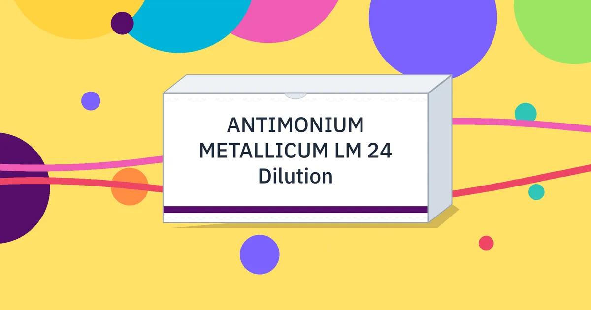 Symbolbild: Packung mit der Aufschrift ANTIMONIUM METALLICUM LM 24 Dilution (PZN 13373725) – Verfügbarkeit und Bezug in Apotheken in Frankfurt am Main