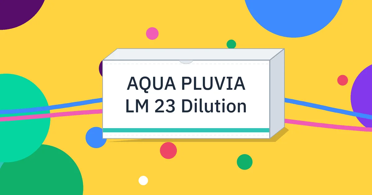 Symbolbild: Packung mit der Aufschrift AQUA PLUVIA LM 23 Dilution (PZN 12766090) – Verfügbarkeit und Bezug in Apotheken in Frankfurt am Main