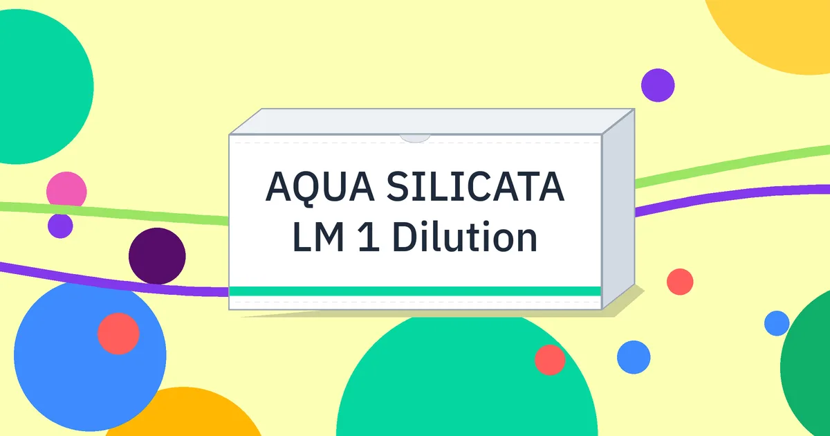 Symbolbild: Packung mit der Aufschrift AQUA SILICATA LM 1 Dilution (PZN 13382606) – Verfügbarkeit und Bezug in Apotheken in Frankfurt am Main