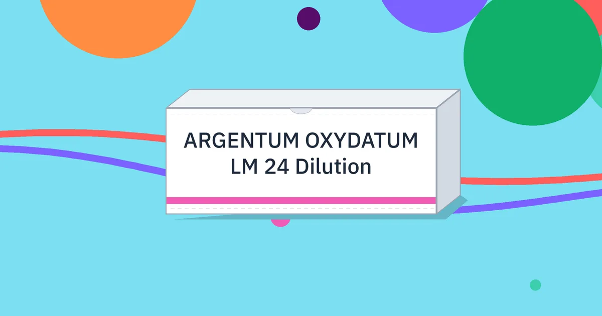Symbolbild: Packung mit der Aufschrift ARGENTUM OXYDATUM LM 24 Dilution (PZN 12769243) – Verfügbarkeit und Bezug in Apotheken in Frankfurt am Main