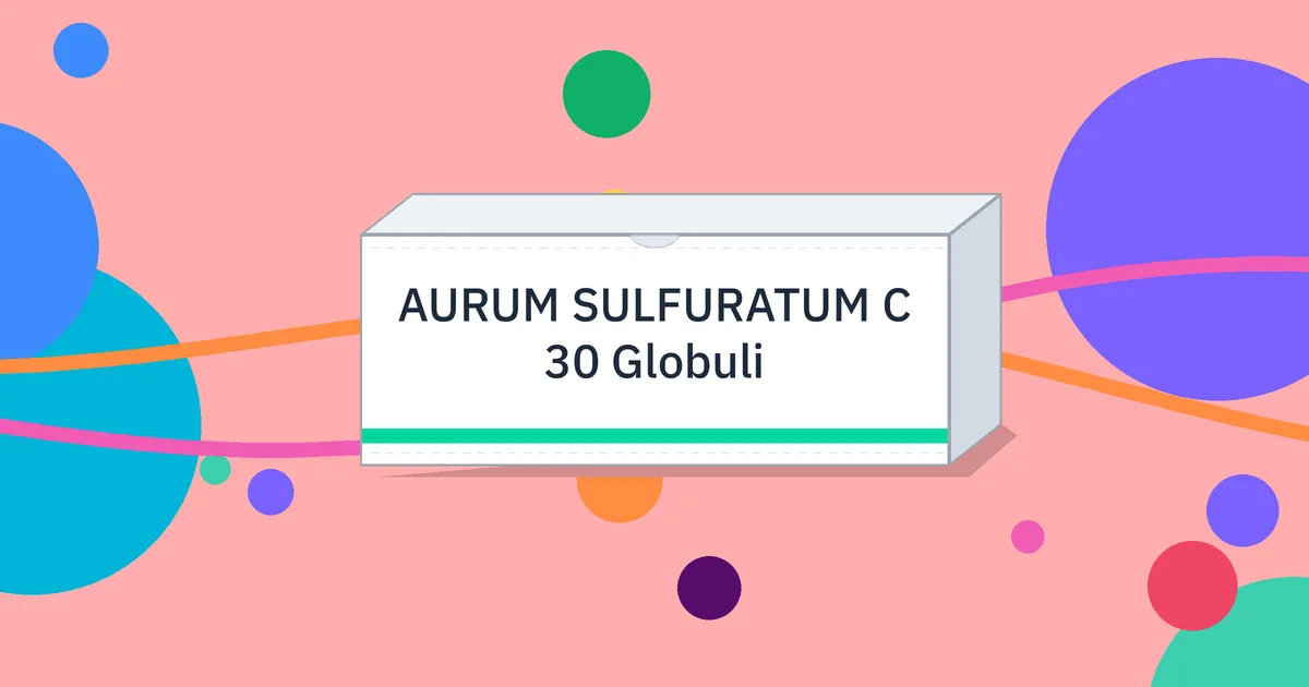 Symbolbild: Packung mit der Aufschrift AURUM SULFURATUM C 30 Globuli (PZN 16689311) – Verfügbarkeit und Bezug in Apotheken in Frankfurt am Main