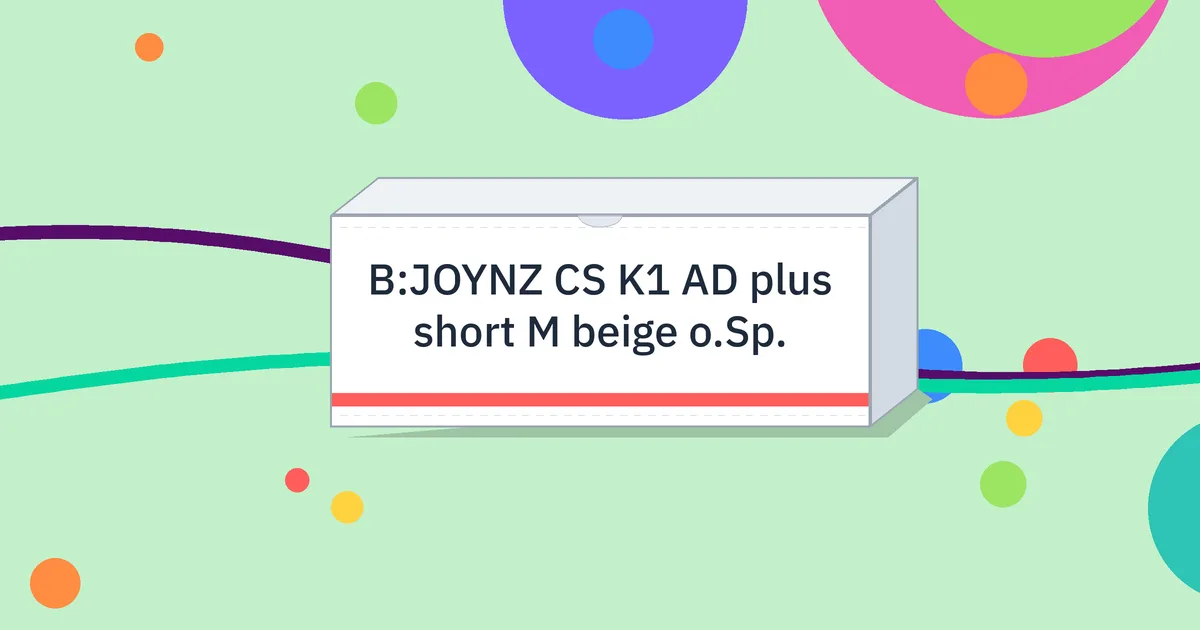 Symbolbild: Packung mit der Aufschrift B:JOYNZ CS K1 AD plus short M beige o.Sp. (PZN 20524981) – Verfügbarkeit und Bezug in Apotheken in Frankfurt am Main