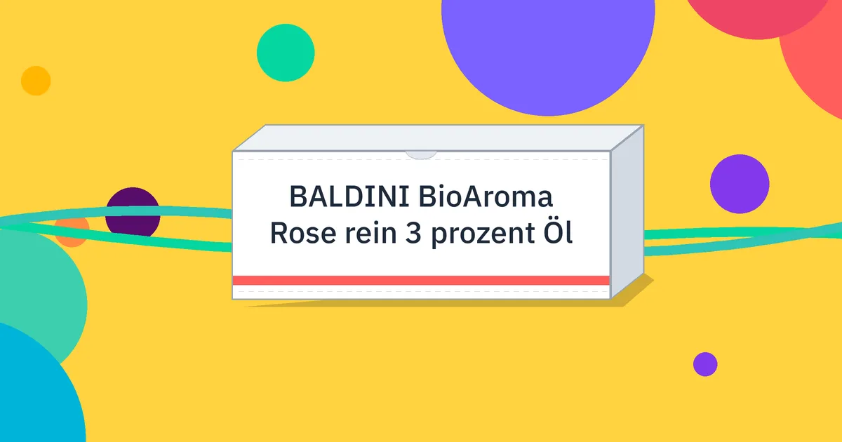 Symbolbild: Packung mit der Aufschrift BALDINI BioAroma Rose rein 3 prozent Öl (PZN 12436843) – Verfügbarkeit und Bezug in Apotheken in Frankfurt am Main