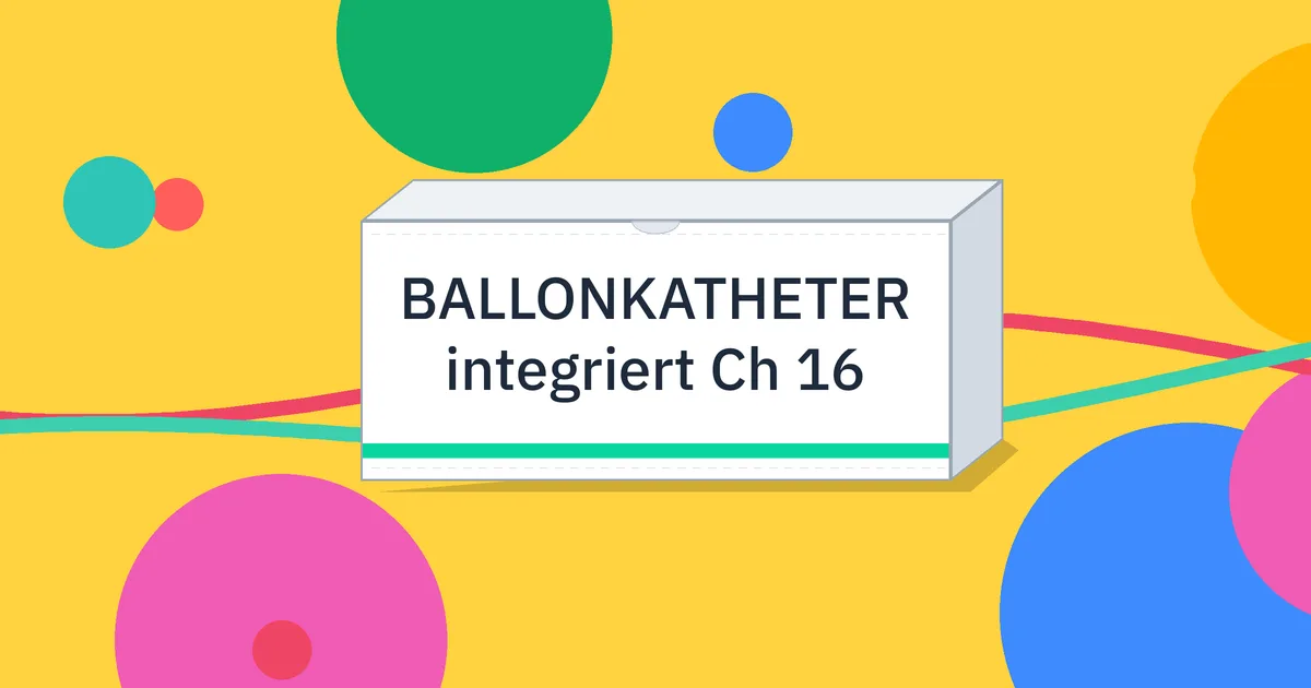 Symbolbild: Packung mit der Aufschrift BALLONKATHETER integriert Ch 16 (PZN 02894757) – Verfügbarkeit und Bezug in Apotheken in Frankfurt am Main