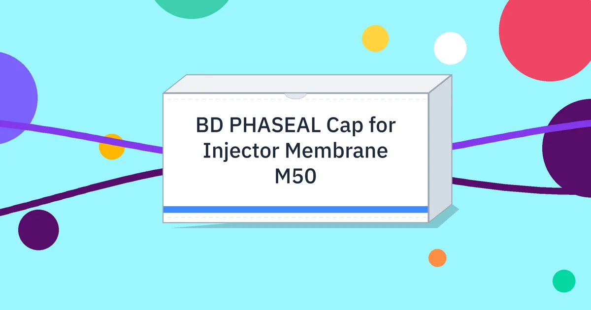 Symbolbild: Packung mit der Aufschrift BD PHASEAL Cap for Injector Membrane M50 (PZN 19893868) – Verfügbarkeit und Bezug in Apotheken in Frankfurt am Main