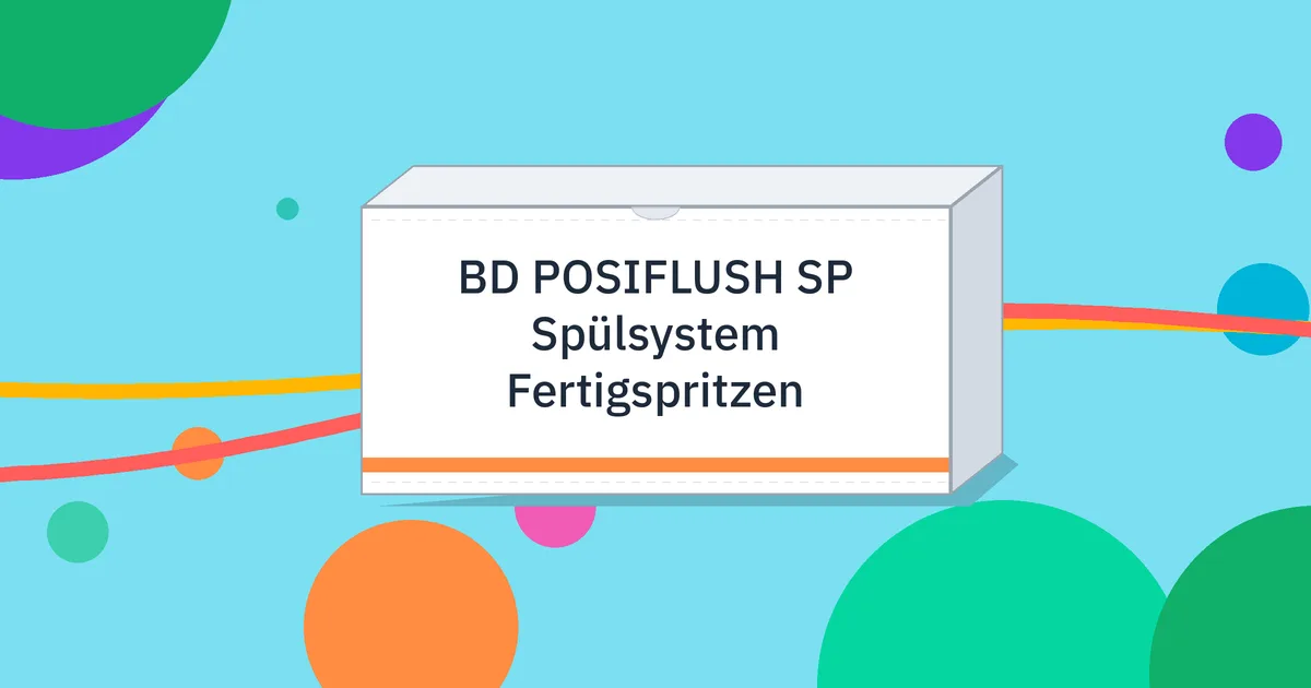 Symbolbild: Packung mit der Aufschrift BD POSIFLUSH SP Spülsystem Fertigspritzen (PZN 06150522) – Verfügbarkeit und Bezug in Apotheken in Frankfurt am Main