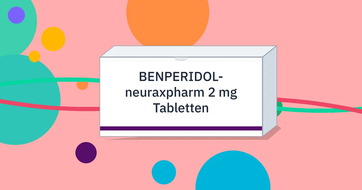 Symbolbild: Packung mit der Aufschrift BENPERIDOL-neuraxpharm 2 mg Tabletten (PZN 04815265) – Verfügbarkeit und Bezug in Apotheken in Frankfurt am Main
