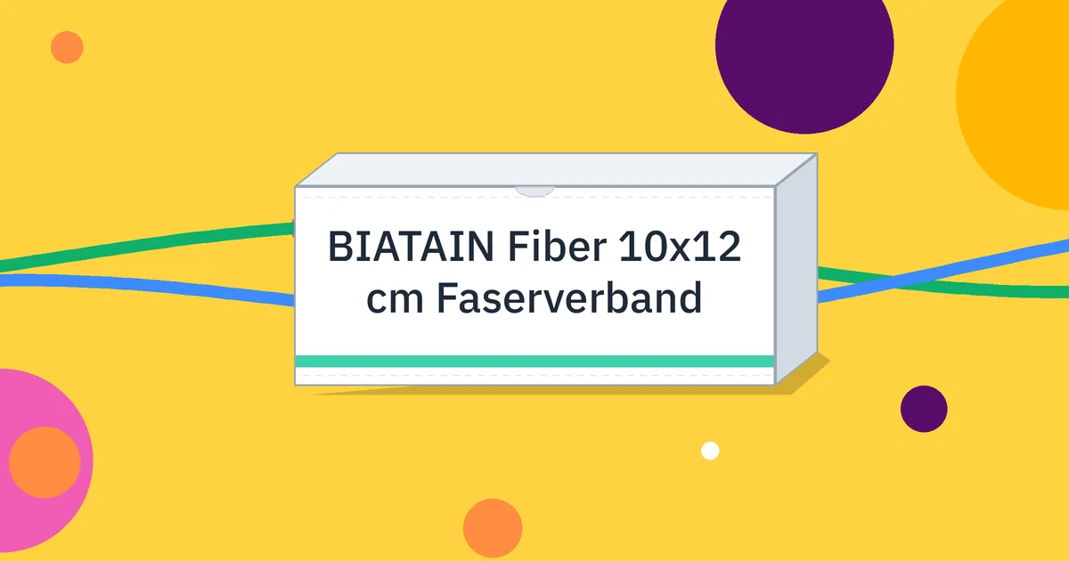 Symbolbild: Packung mit der Aufschrift BIATAIN Fiber 10x12 cm Faserverband (PZN 16861520) – Verfügbarkeit und Bezug in Apotheken in Frankfurt am Main