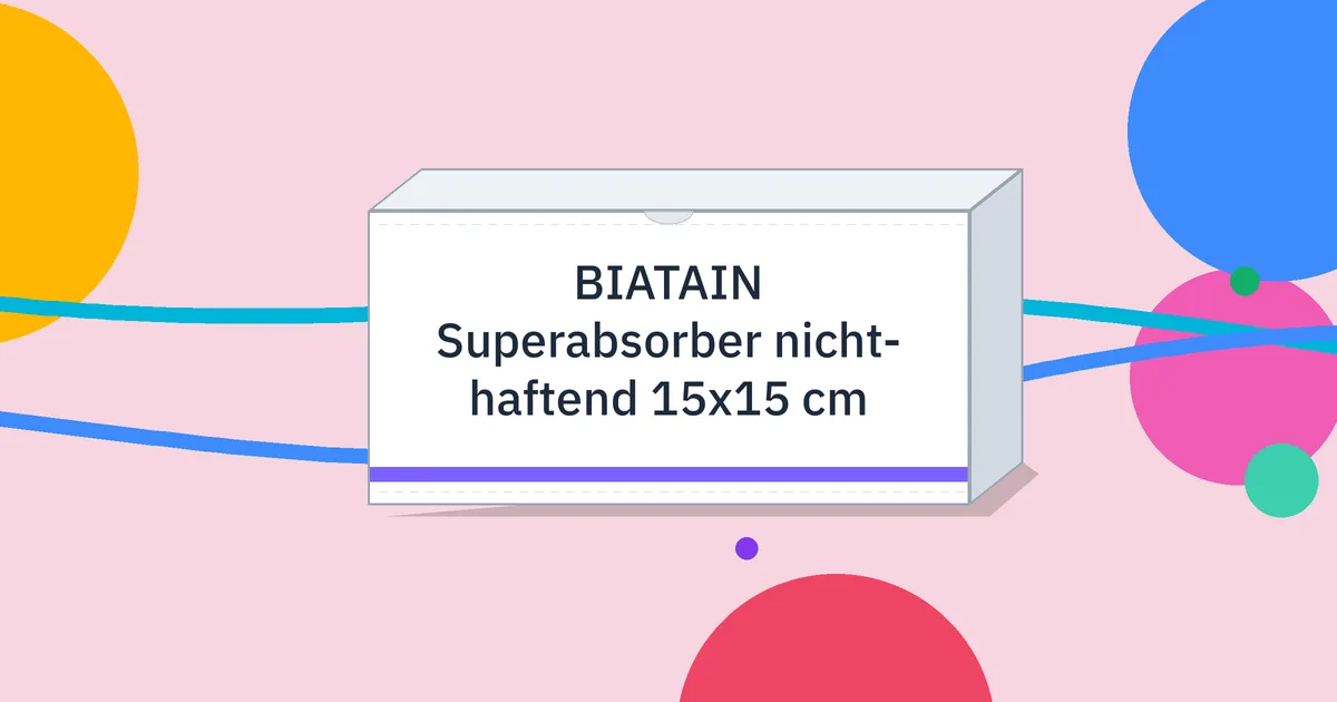 Symbolbild: Packung mit der Aufschrift BIATAIN Superabsorber nicht-haftend 15x15 cm (PZN 19808874) – Verfügbarkeit und Bezug in Apotheken in Frankfurt am Main