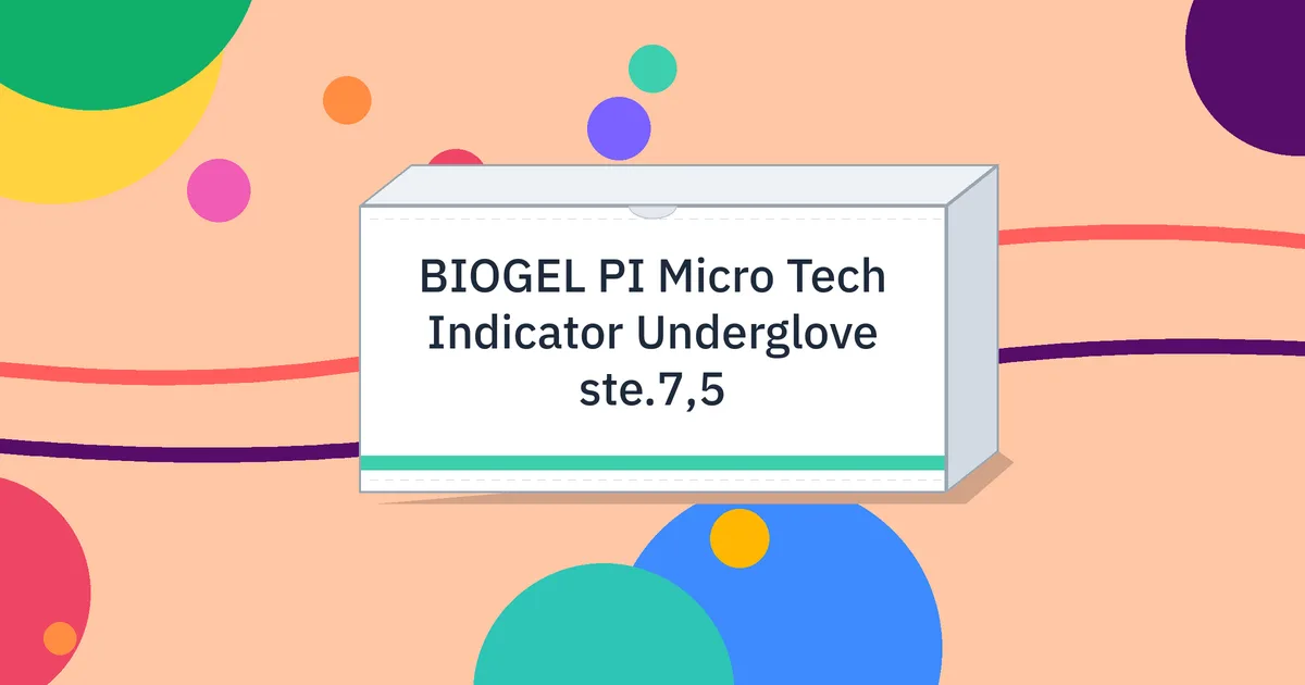 Symbolbild: Packung mit der Aufschrift BIOGEL PI Micro Tech Indicator Underglove ste.7,5 (PZN 20866931) – Verfügbarkeit und Bezug in Apotheken in Frankfurt am Main
