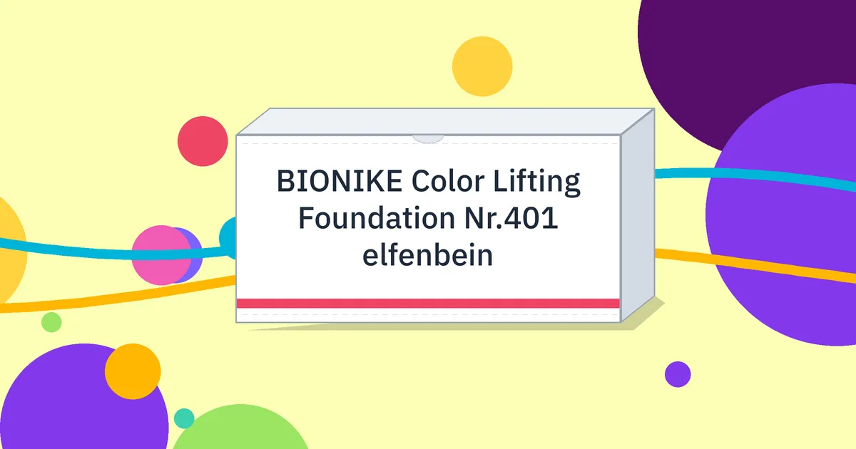 Symbolbild: Packung mit der Aufschrift BIONIKE Color Lifting Foundation Nr.401 elfenbein (PZN 12606340) – Verfügbarkeit und Bezug in Apotheken in Frankfurt am Main