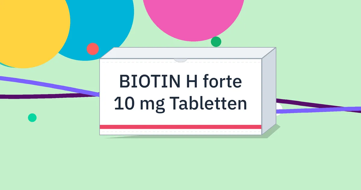 Symbolbild: Packung mit der Aufschrift BIOTIN H forte 10 mg Tabletten (PZN 00573339) – Verfügbarkeit und Bezug in Apotheken in Frankfurt am Main