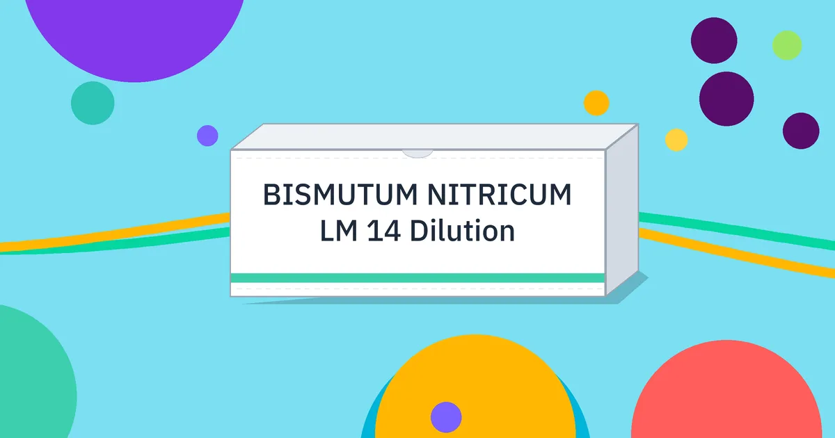 Symbolbild: Packung mit der Aufschrift BISMUTUM NITRICUM LM 14 Dilution (PZN 13386946) – Verfügbarkeit und Bezug in Apotheken in Frankfurt am Main