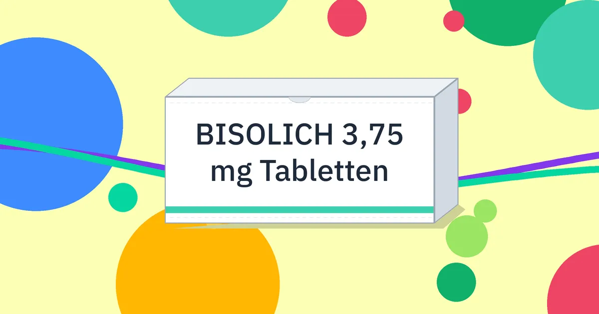 Symbolbild: Packung mit der Aufschrift BISOLICH 3,75 mg Tabletten (PZN 16498893) – Verfügbarkeit und Bezug in Apotheken in Frankfurt am Main
