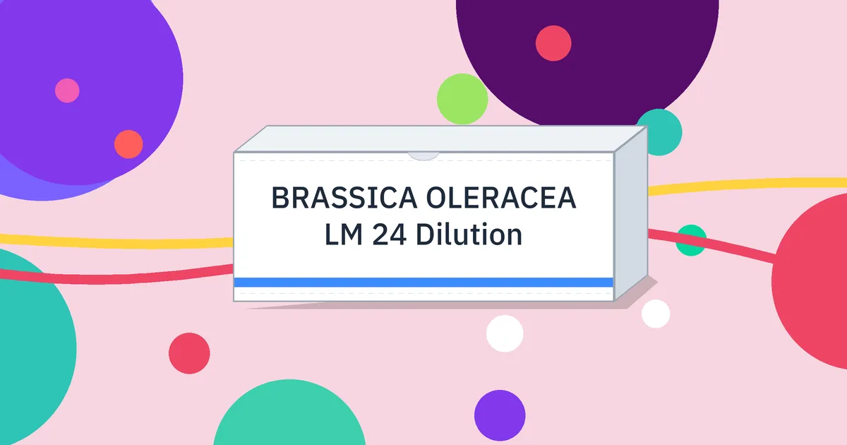 Symbolbild: Packung mit der Aufschrift BRASSICA OLERACEA LM 24 Dilution (PZN 13396040) – Verfügbarkeit und Bezug in Apotheken in Frankfurt am Main