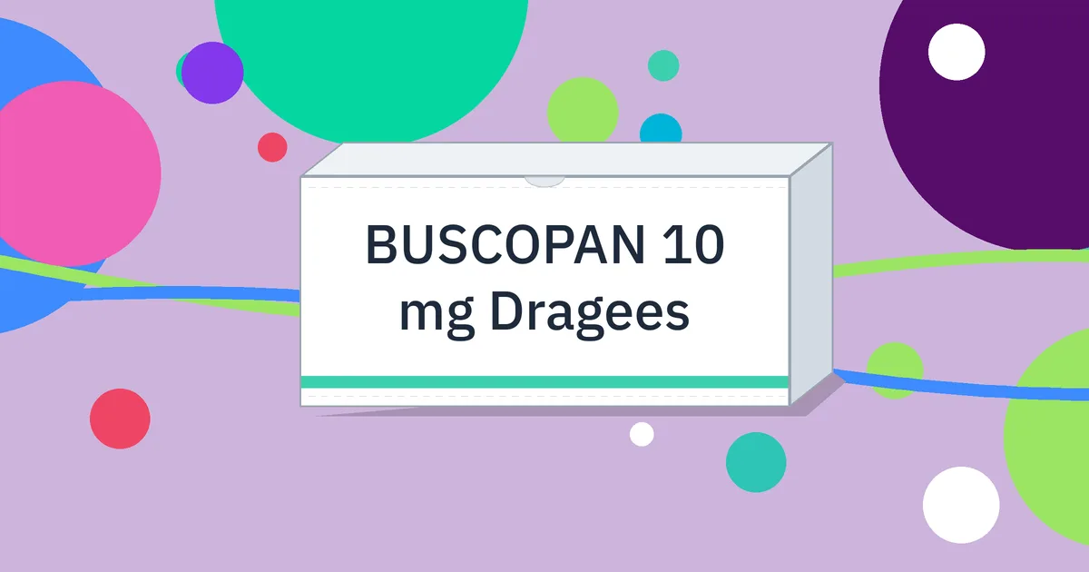 Symbolbild: Packung mit der Aufschrift BUSCOPAN 10 mg Dragees (PZN 19787959) – Verfügbarkeit und Bezug in Apotheken in Frankfurt am Main