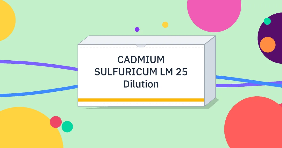 Symbolbild: Packung mit der Aufschrift CADMIUM SULFURICUM LM 25 Dilution (PZN 12798842) – Verfügbarkeit und Bezug in Apotheken in Frankfurt am Main
