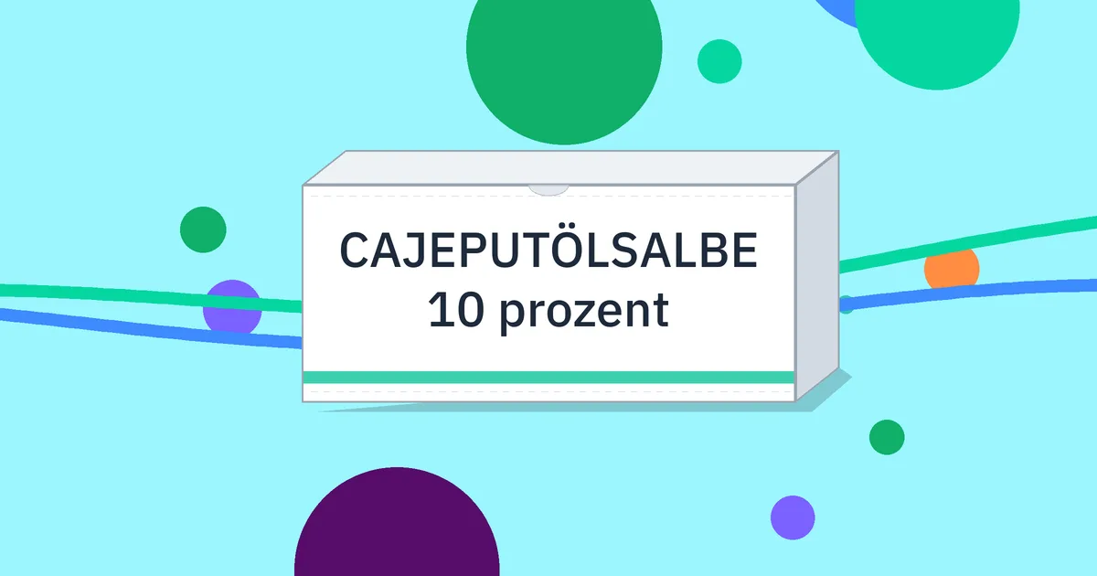 Symbolbild: Packung mit der Aufschrift CAJEPUTÖLSALBE 10 prozent (PZN 18359865) – Verfügbarkeit und Bezug in Apotheken in Frankfurt am Main