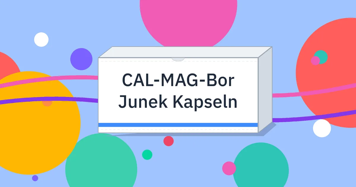 Symbolbild: Packung mit der Aufschrift CAL-MAG-Bor Junek Kapseln (PZN 19712252) – Verfügbarkeit und Bezug in Apotheken in Frankfurt am Main